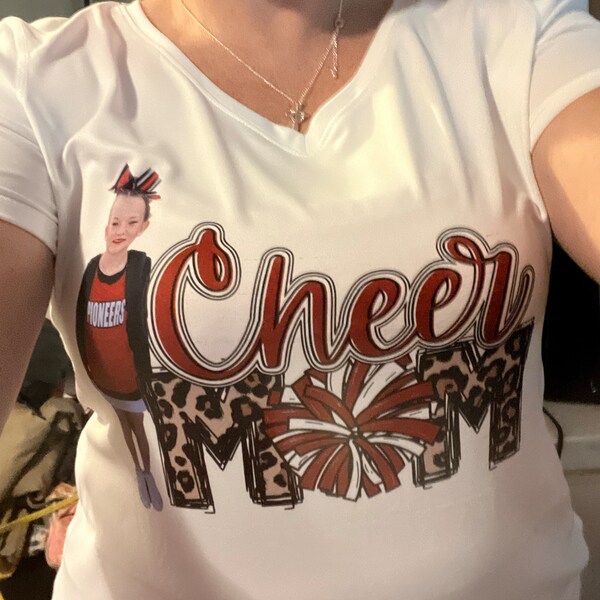 Cheer Mom Red PNG, Cheerleading, Mom, Leopard Sublimation Design ...
