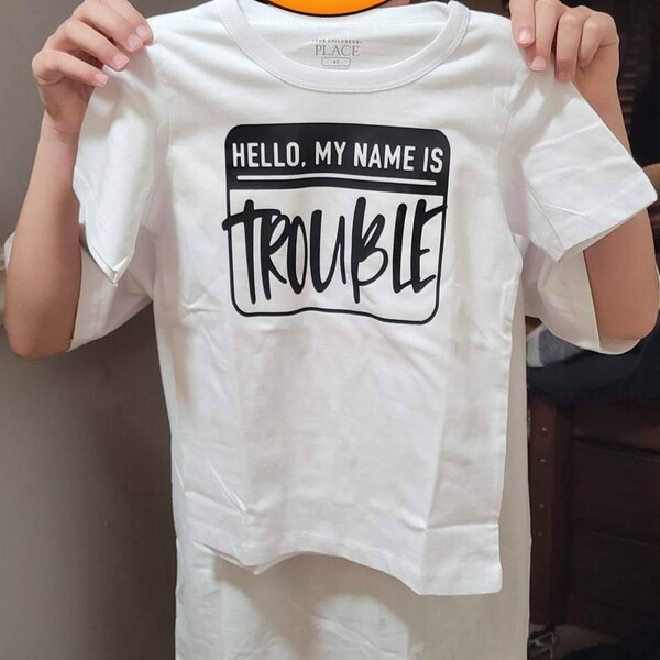 Hello My Name is Trouble Svg Eps Dxf Png Cutting Files for Silhouette ...