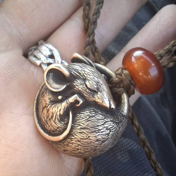 Bronze Miniature Sleeping Mouse Brass Animal Sculpture Mouse ...