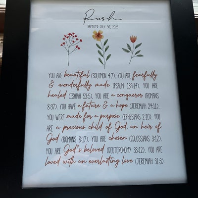 Fingerprint 70 Bible Verses on Identity Custom Name Jesus - Etsy
