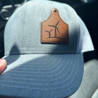Your Custom Brand Leather Ear Tag Trucker Hat Personalized With Your ...
