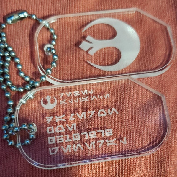Star Wars-inspired Dog Tags Customized in Aurebesh - Etsy