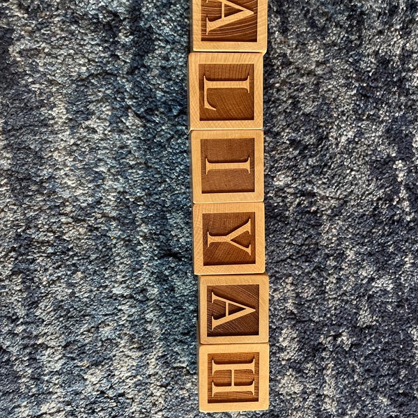 Personalized Nursery Name Block Letters - Custom Wooden Name Blocks for Vintage Nursery Decor ...