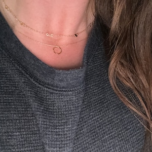 Sparkly Y Necklace With Gemstone, Sterling Silver, 14k Gold Fill, Bezel ...