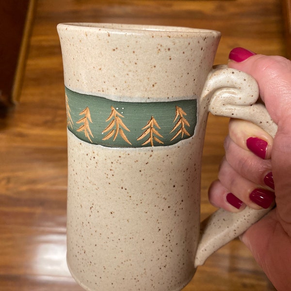 Tree Mug, Pine Tree Pottery - Etsy