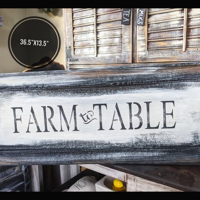 STENCIL Farm to Table Stencil 24 X 5 Reusable - Etsy