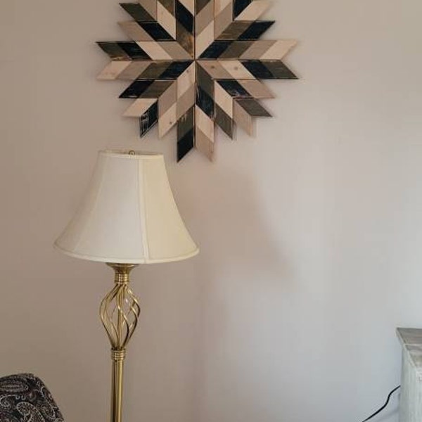 Wooden Barn Star Pattern, Wood Quilt Star, Mosaic Wood Wall Art ...