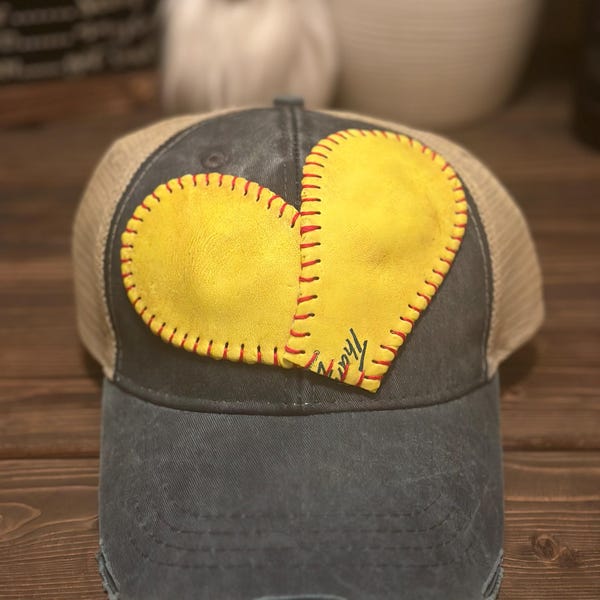 Baseball Mom Hat, Custom Ball Cap for Women, Upcycled Vintage Hat ...