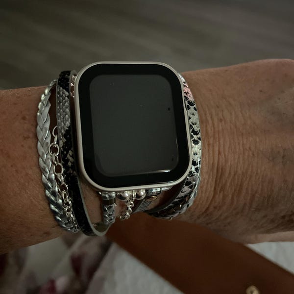 Garmin Venu Watch Band Snake Skin Gold Chain Bracelet for Garmin Venu ...