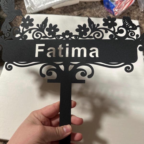 Personalized Metal Garden Sign With Bird, Custom Garden Sign ...