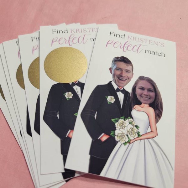 Bridal Shower, the Perfect Match, Bridal Shower Scratch off Game ...