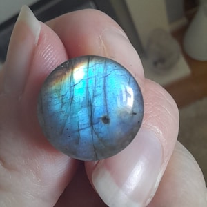 Grade AAA Labradorite Single Flare Convex Organic Stone Ear | Etsy