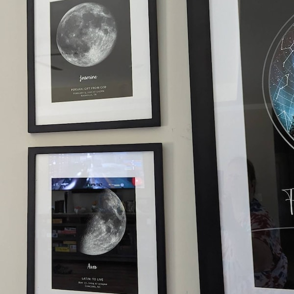 Custom Moon Phase Print, Moon Phase by Date, the Night We Met, Moon ...