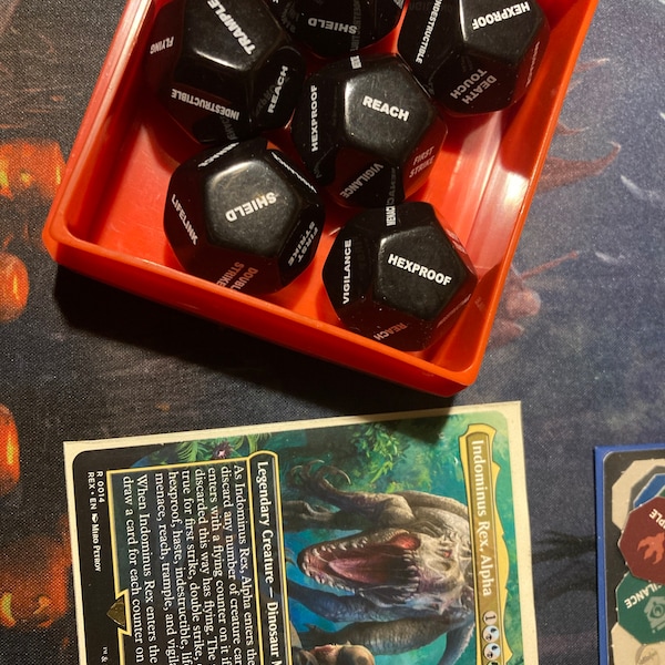 1x Gold Command Zone Metal Die 2, 4, 6, 8, 10 & 12 for Commander Tax ...