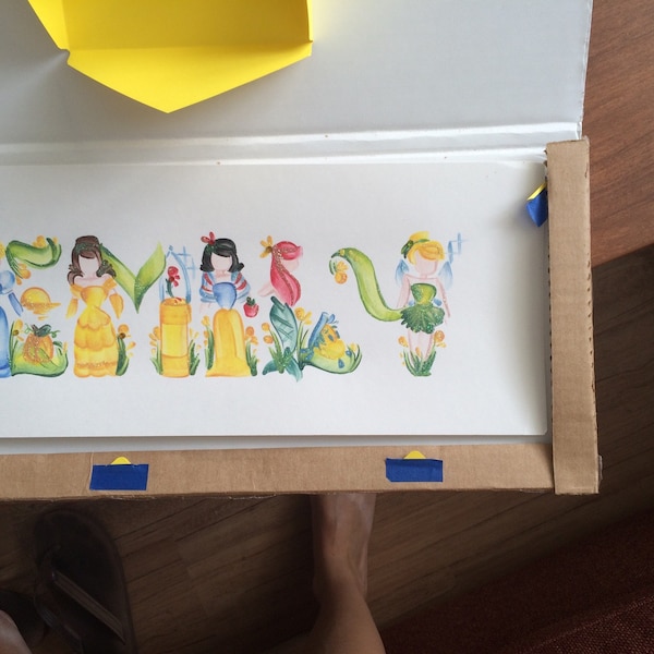 Custom Disney Inspired Princess Name Painting - Etsy