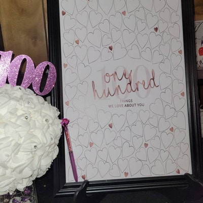 25 Things We Love About You Printable Signature Sign in Board, 25th ...