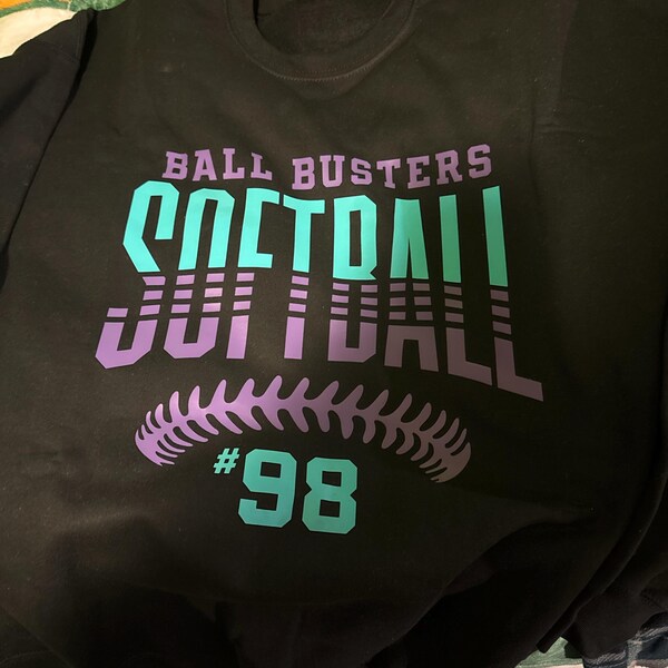 Custom Softball Mom Shirts, Team Mascot Softball Shirt, Game Day ...