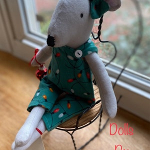 Muis gevulde pop in romper 10 patroon en tutorial, muispatroon, voor ...