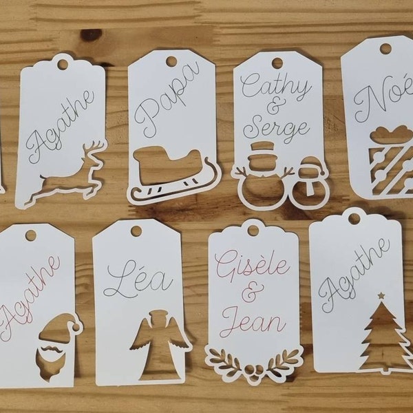 Christmas Gift Tags Svg Bundle, Christmas Svg Cut File, Santa Svg - Etsy