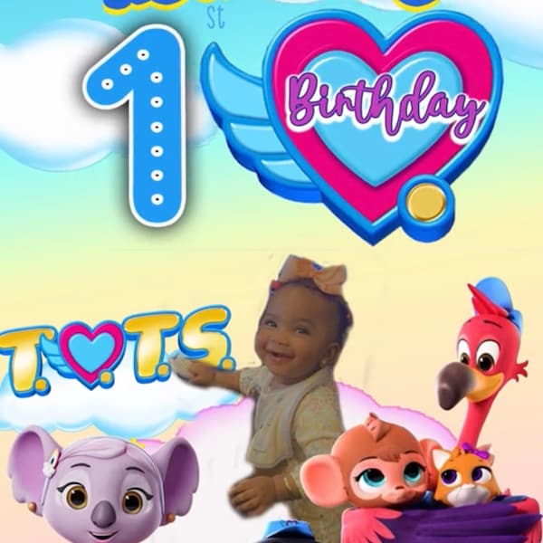 TOTS Birthday Video Invitation, TOTS Birthday Animated Invitation - Etsy