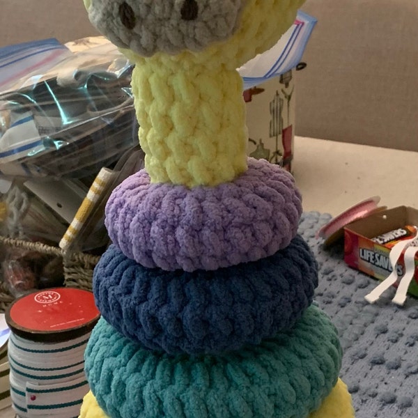 Crochet Animal Themed Ring Stacker, Ring Toy - Etsy