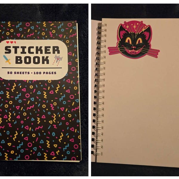 Reusable Sticker Book - 8x6" - 100 Pages - 50 Sheets - Etsy
