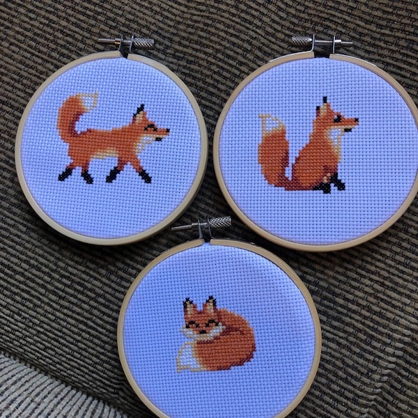 Fox Cross Stitch Pattern PDF Bundle - Set of 6 Fox Patterns - Instant ...