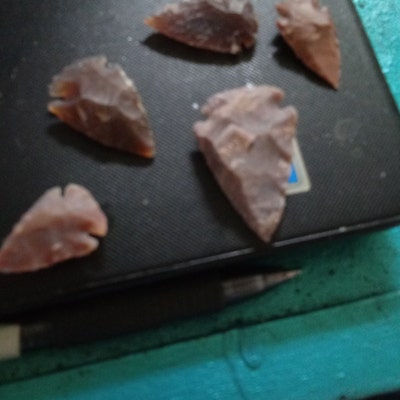 5 Arrowheads Authentic Hand Crafted Agate Stone Arrow Heads Randomly ...