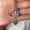 Silver, Rhinestone, Cross, Pendant, Necklace - Etsy