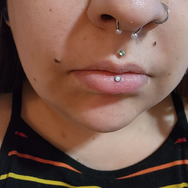 Vertical Labret Bridge Piercing Eyebrow Rings Belly Button Bars Rook ...