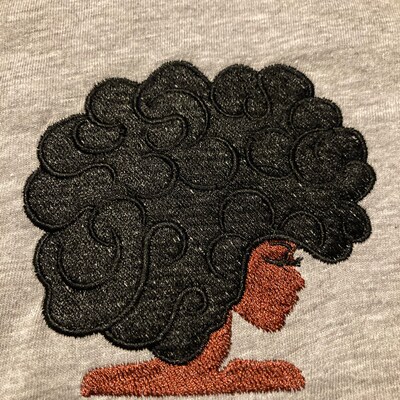 Beautiful African American Woman Embroidery Design 4 Sizes - Etsy