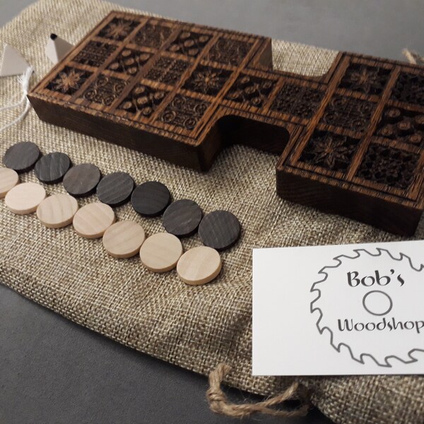 Royal Game of UR From 2000 BC Made With Solid Oak Wood and Has a ...