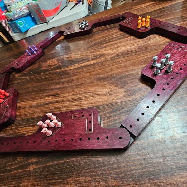 DELUXE 8 Player Modular Fast Track Board Game W/EXTRA HUBS - Etsy