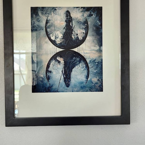 Goddesses of the Gallows - Lustrous Black and White Art Print - Dark ...