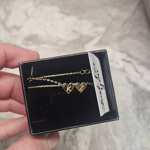 Sideways Heart Initial Necklace, Personalized Sideways Necklace, Custom ...