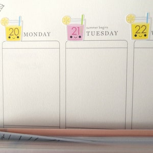 Happy Work Schedule Reminder Tracker Cute Kawaii Planner | Etsy