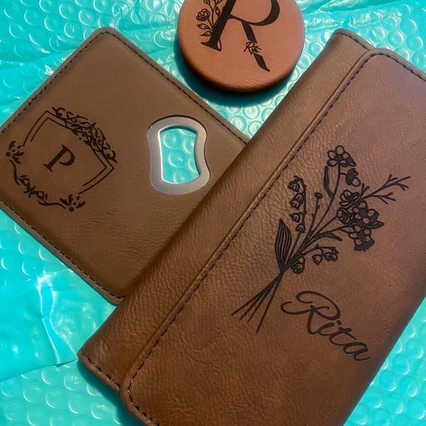 Birth Month Flower Engraved Manicure Set, Custom 7-piece Manicure and ...