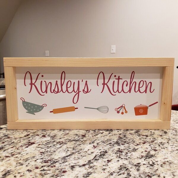Girls Name Sign for Play Kitchen, Toddler Girls Playroom Decor, Toddler ...