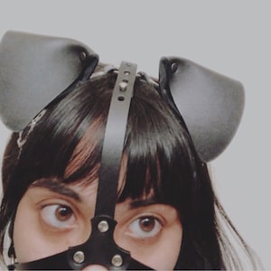 Black Leather Rabbit Mask Leather Bunny Mask Leather Fetish | Etsy