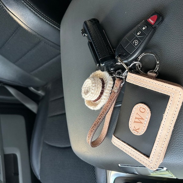 Handmade Western Leather Keychain: Stamped Scrollwork Key Fob - Etsy