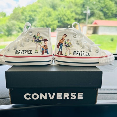 Baseball Converse, Rookie of the Year, White High Tops, Red and Blue ...