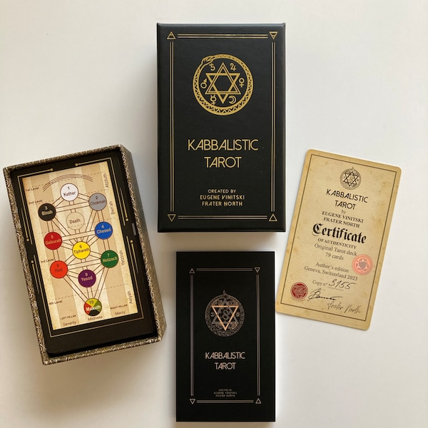 Kabbalistic Tarot Deck, Divination Cards, Unique Illustrated Occult ...