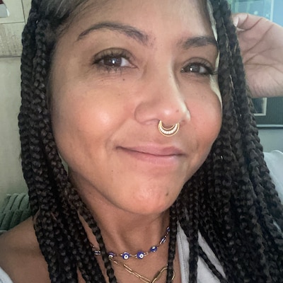 20G 18G Dangle Heart Nose Ring/cartilage Hoop Earrings/minimalist ...