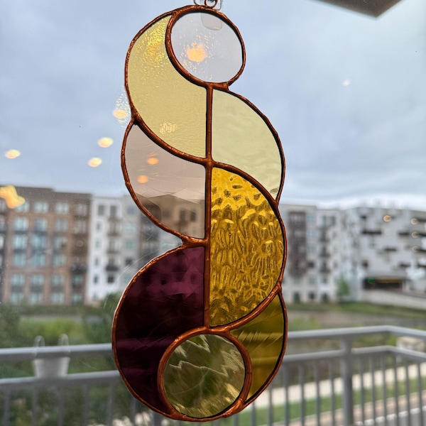 Modern Stained Glass Pattern, DIY Stained Glass, Pattern Pdf, Abstract ...