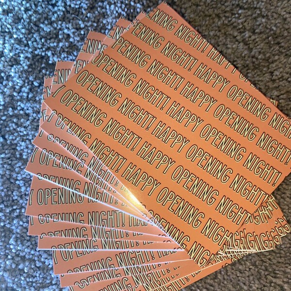 Mini Happy Opening Night Canvas Drawstring Bag Actors 4x6" | Opening ...