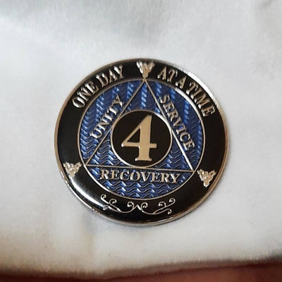 AA 24 Hours Silver Color Plated Coin Alcoholics Anonymous - Etsy