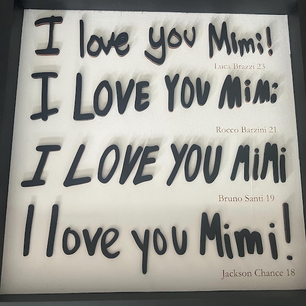 I Love You Handwriting Sign. 3D Handwriting Sign. Personalized ...
