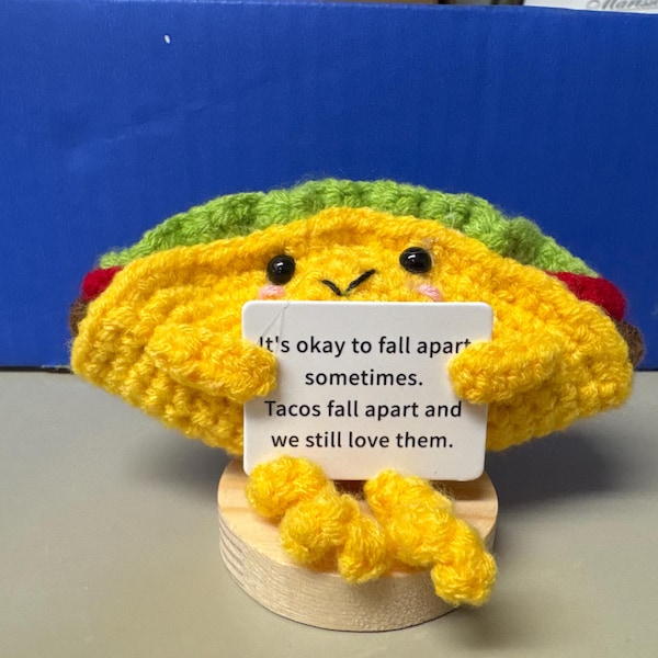 Emotional Support Taco,crochet Taco Plush,taco Lover,teacher Gift ...