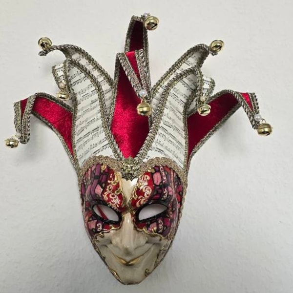 Hand Painted Venetian Casanova Mask Carnival Mask With Pirate Hat ...