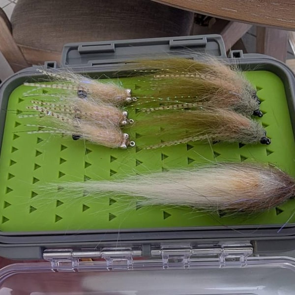 Snook Minnows White #2 (3 PACK) Balaz Fly Co, Saltwater Flies, Tarpon ...